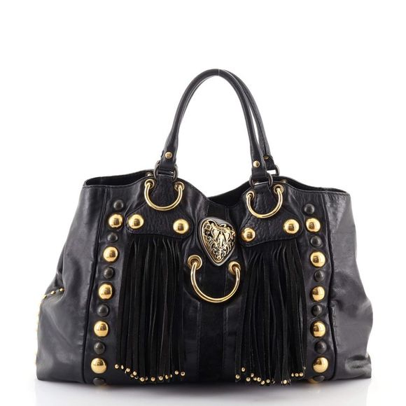 Gucci | Bags | Gucci Fringe Babouska Tote Guccissima Leather Medium ...